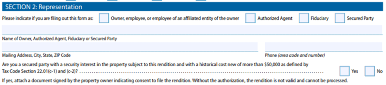 Business Personal Property and Renditions – Comal Appraisal District